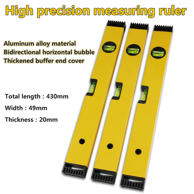 Level Ruler with Level Bubbles: 430mm Aluminum Oxide Liquid Level ...