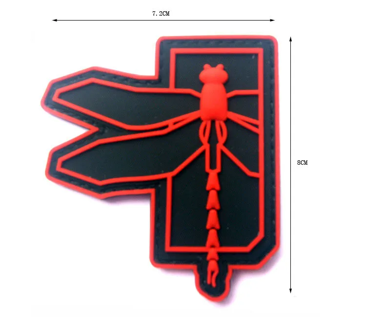 MC Color Dragonfly PVC iron on patches - Tactical Morale Badge Replica with All Terrain ...