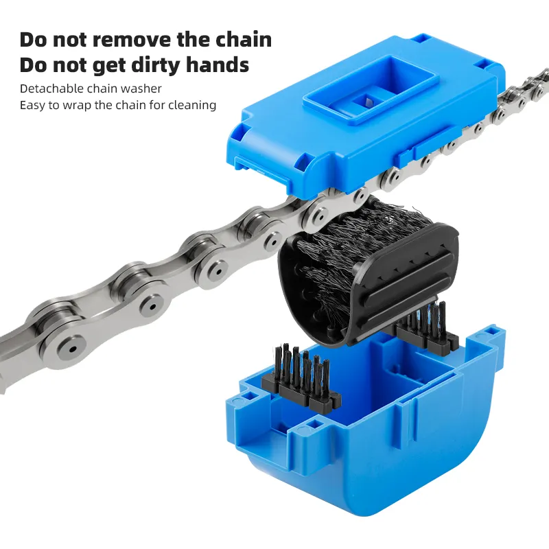 Bike Chain Scrubber Cleaning Tool with Nylon Bristles for Bicycle Chain ...