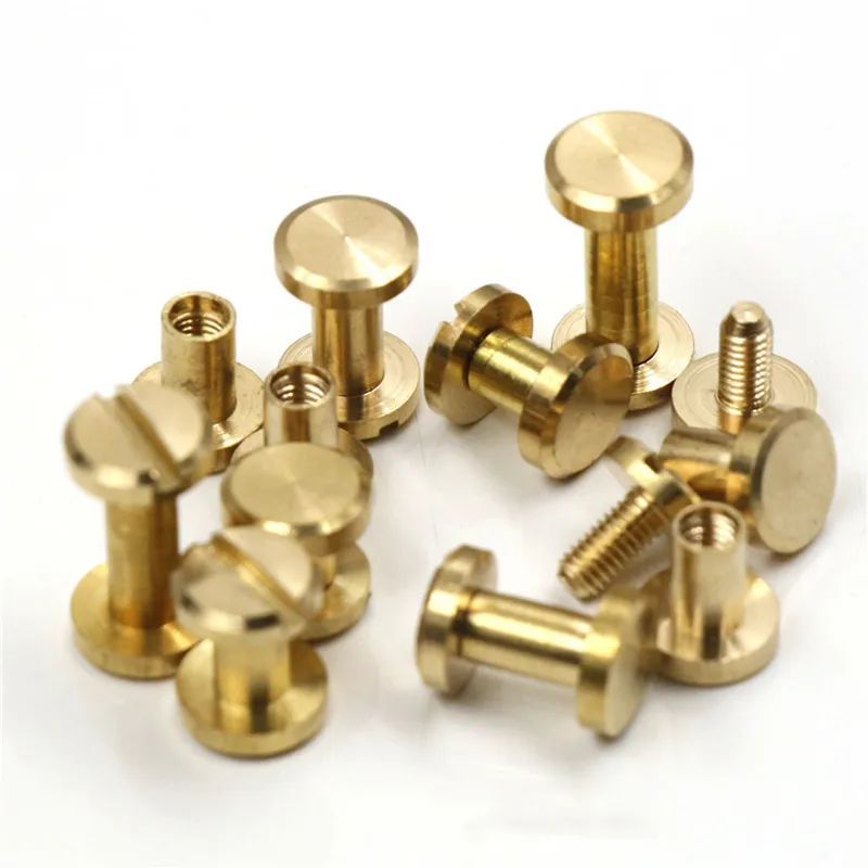 Solid Brass Chicago Screws Binding Nail Stud Rivets for Photo Album ...