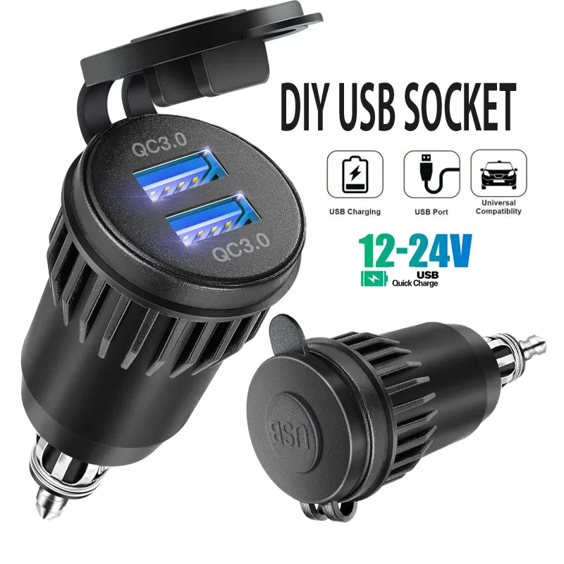 Motorcycle USB C Charger: 12V DIN Socket Adapter for Fast Charging - EU ...