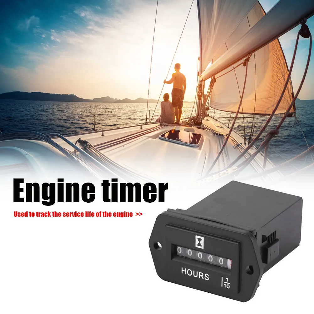 DHgate.com:HM002 Hourmeter - 2024 Rectangular Hour Meter for 6-80V DC ...