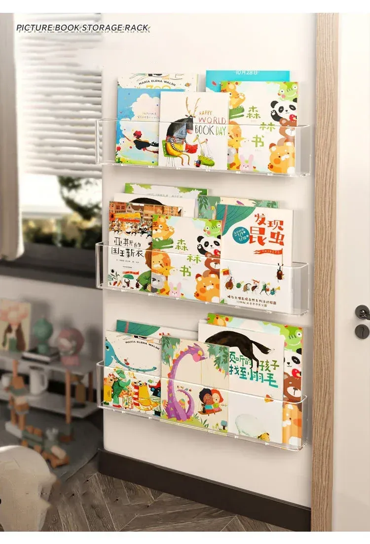 Wholesale Acrylic Picture Book Display Stand Bookshelf Children's Wall ...