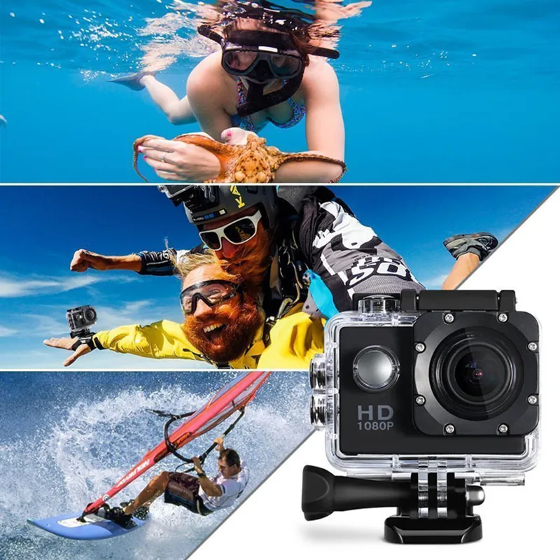 1/2/1080P Mini DV Sports Action Camera, 30M Waterproof Plastic Case ...