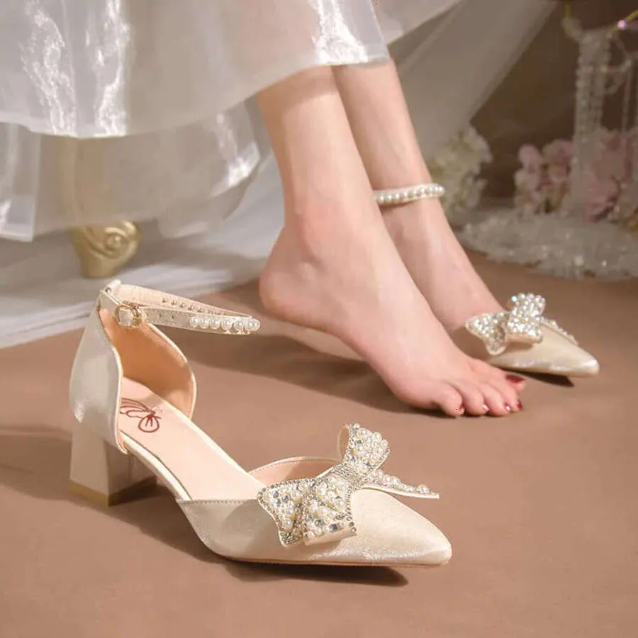 Bulk Pearl Block Heels: Women's Pointed Toe High Heel Sandals With ...