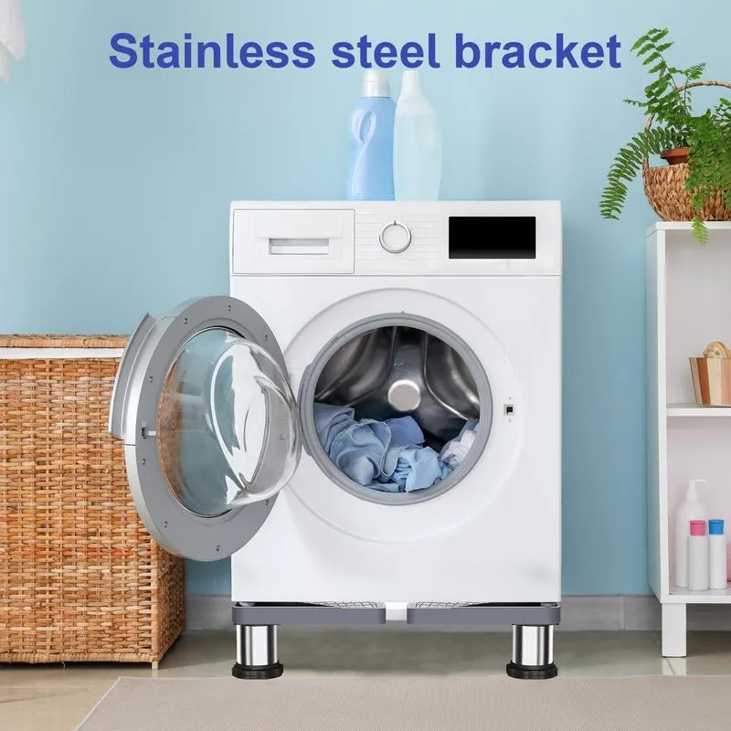 Washing Machine Stand Adjustable Heavy Duty Movable Pedestal Base For ...