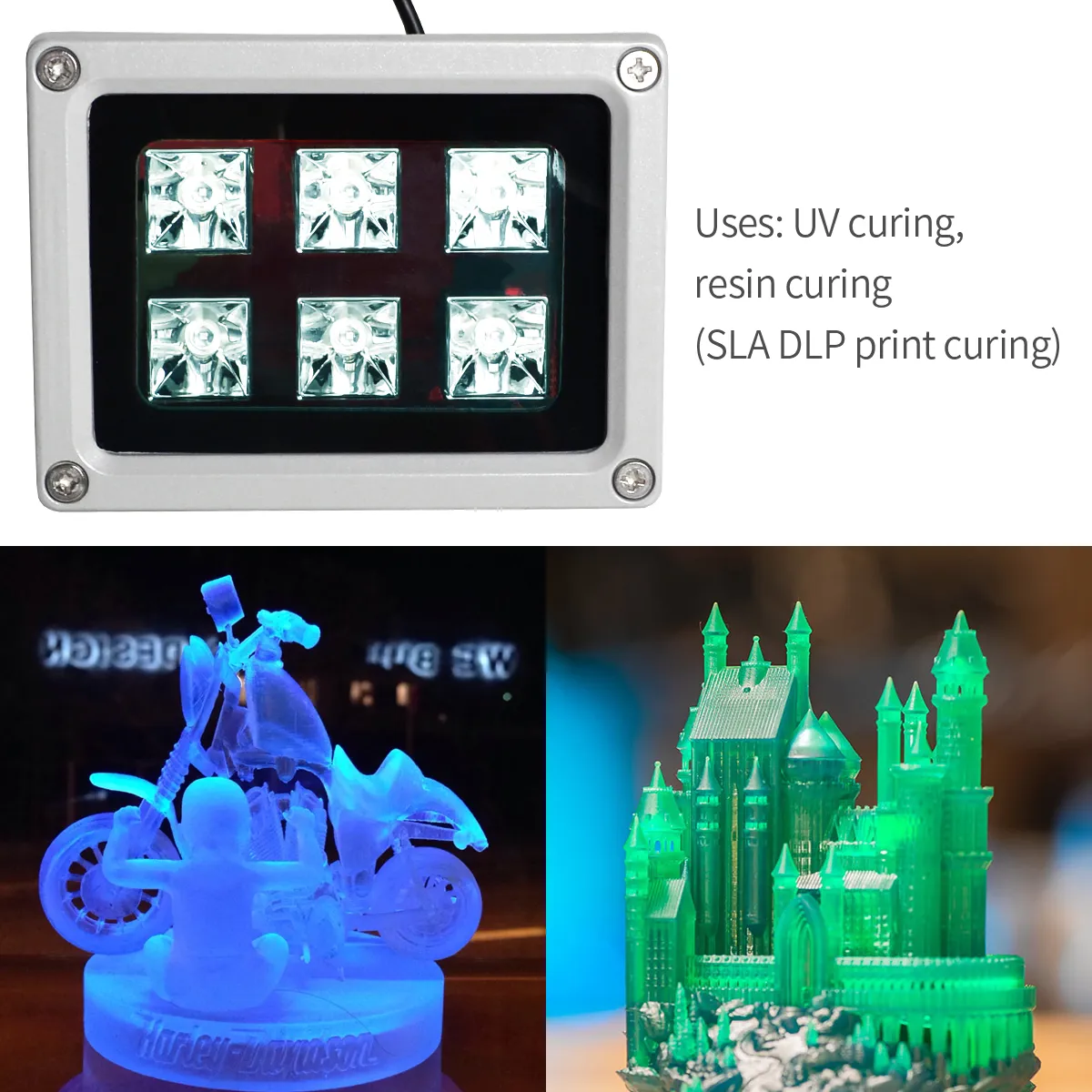 405nm UV LED Resin Curing Light Lamp 110-260V for SLA and DLP 3D ...