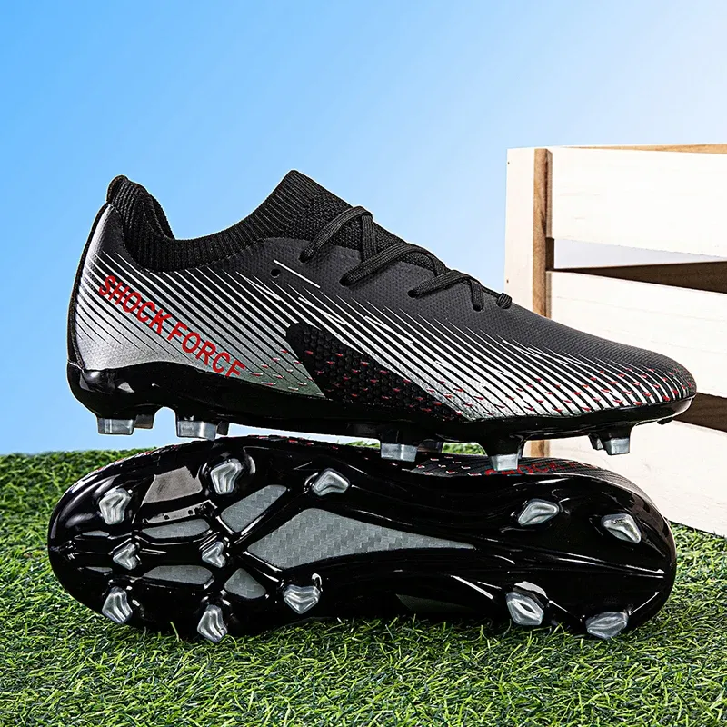Football Shoes For Men Anti Slip Long Spike Soccer Sock Boots Size 37 ...