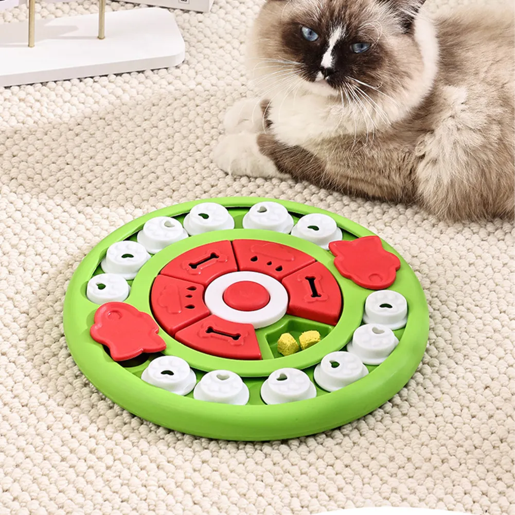 Slow Feeder Dog Bowls Plastic Puzzle Toys with Thickened Foot Pads ...
