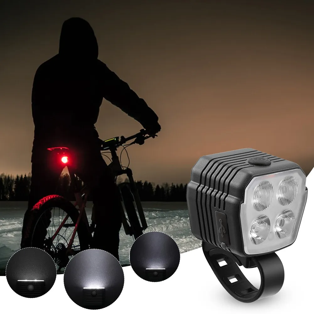 LED Bike Front Light Bicycle Light USB Charging With Horn Cycling ...