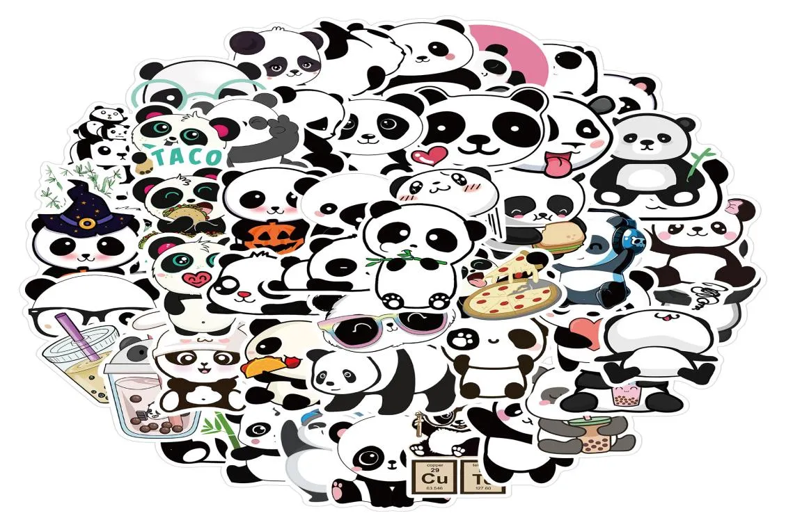 Mixed Cartoon Panda Graffiti Skateboard Stickers For Car Laptop Fridge ...