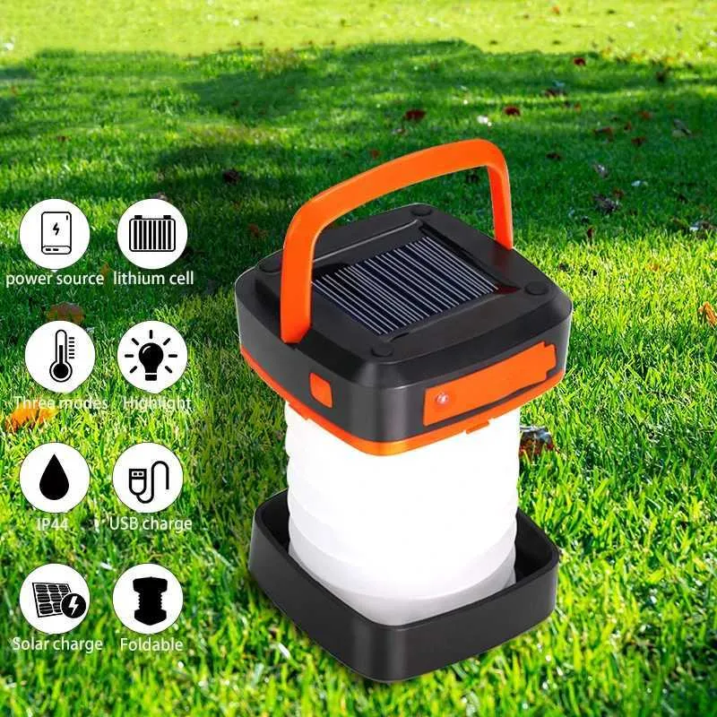 DHgate.com:Rechargeable Waterproof Camping Lantern - Foldable Lamp, USB ...
