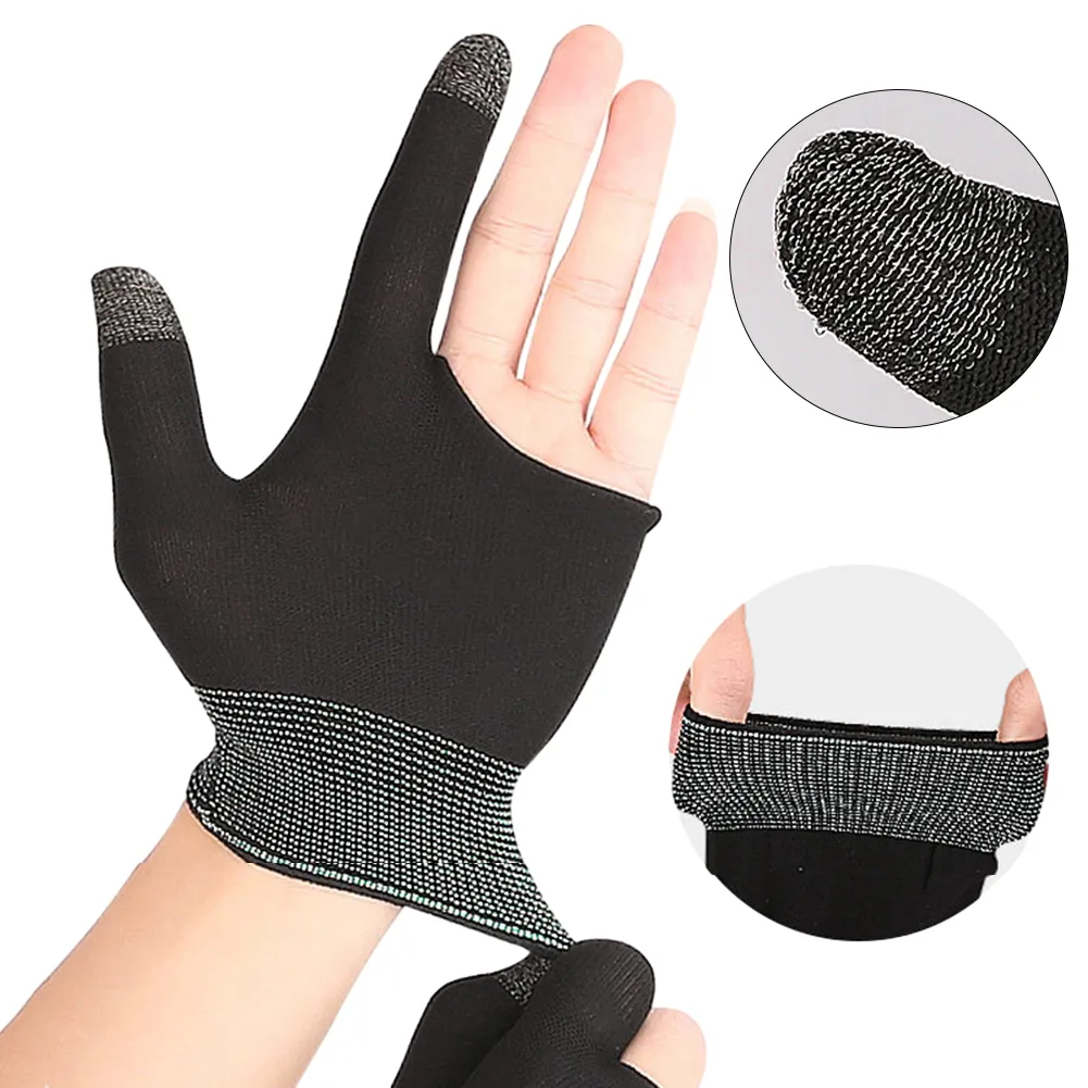 Two-Finger Mobile Game Gloves Breathable Anti-Sweat Finger Gloves for ...