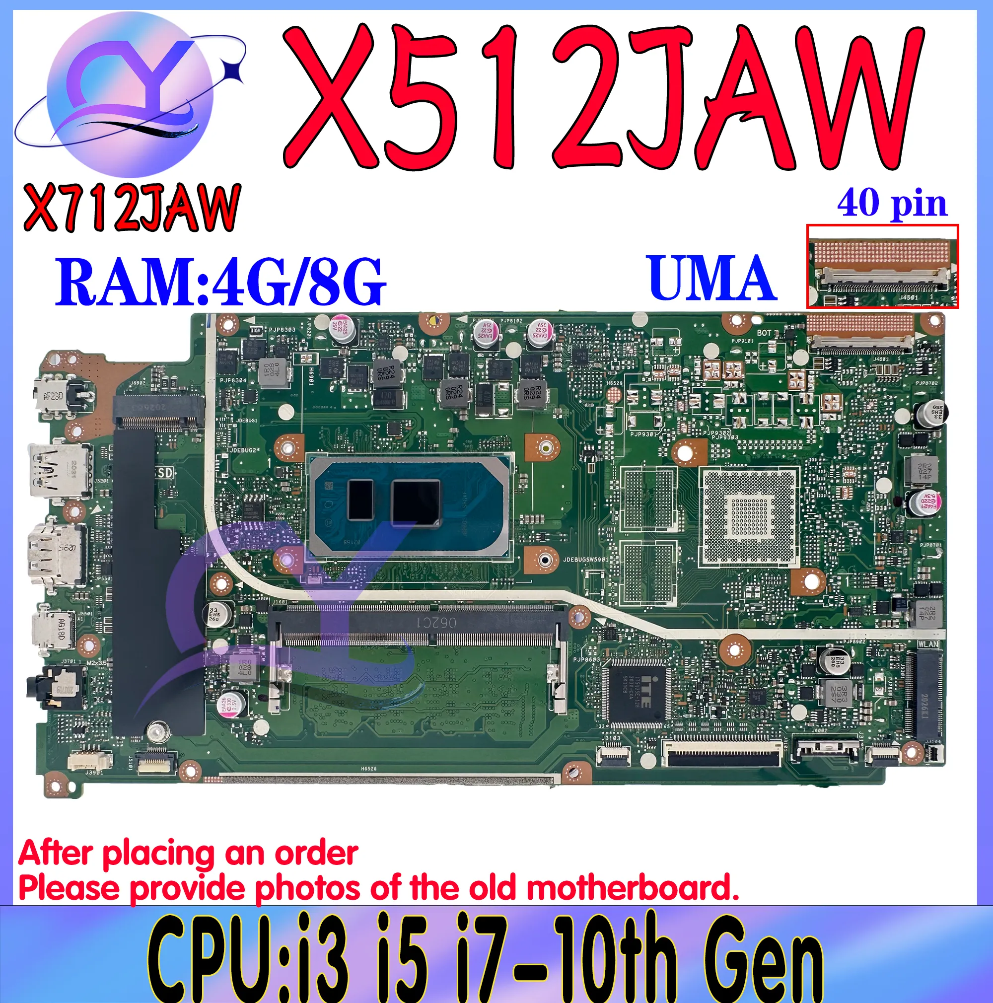 Laptop Motherboard X512JA with Integrated GPU and DDR4 Memory for X512J ...