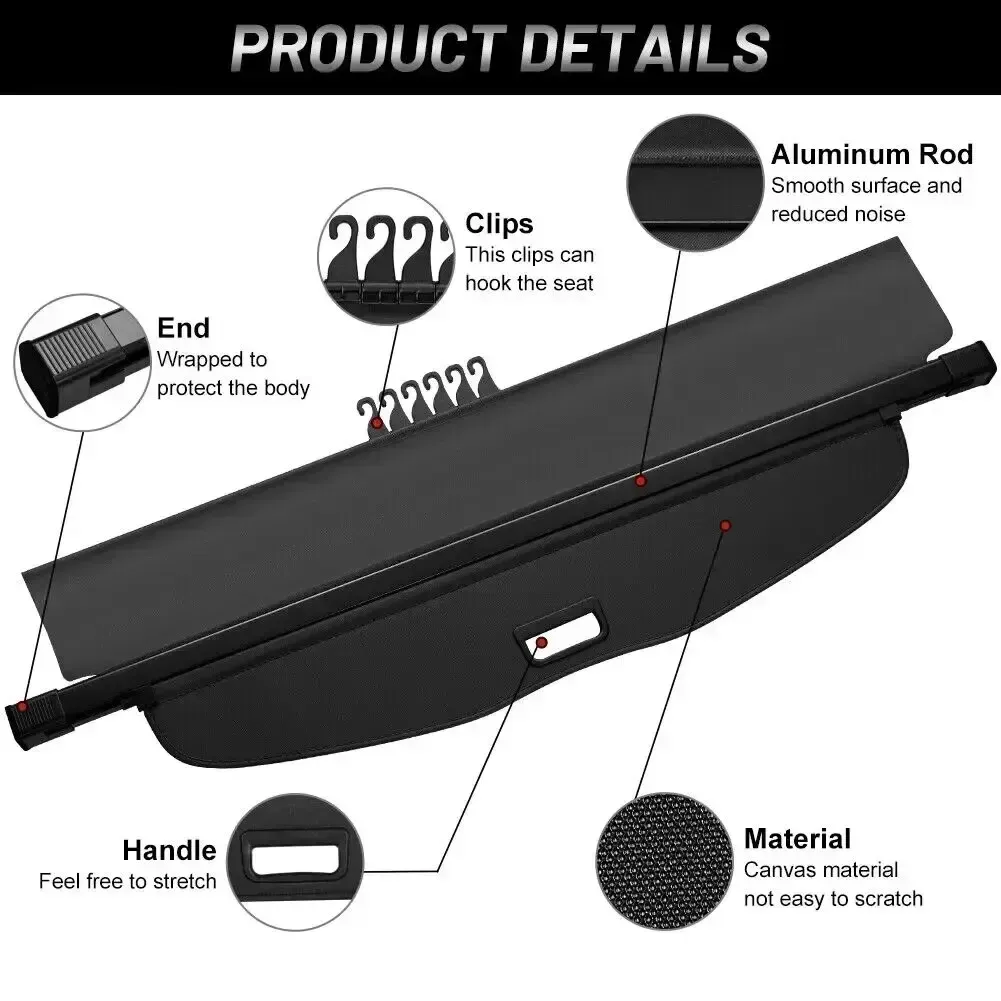 DHgate.com:Mercedes-Benz GLC L 2016-2024 Rear Trunk Cargo Cover ...