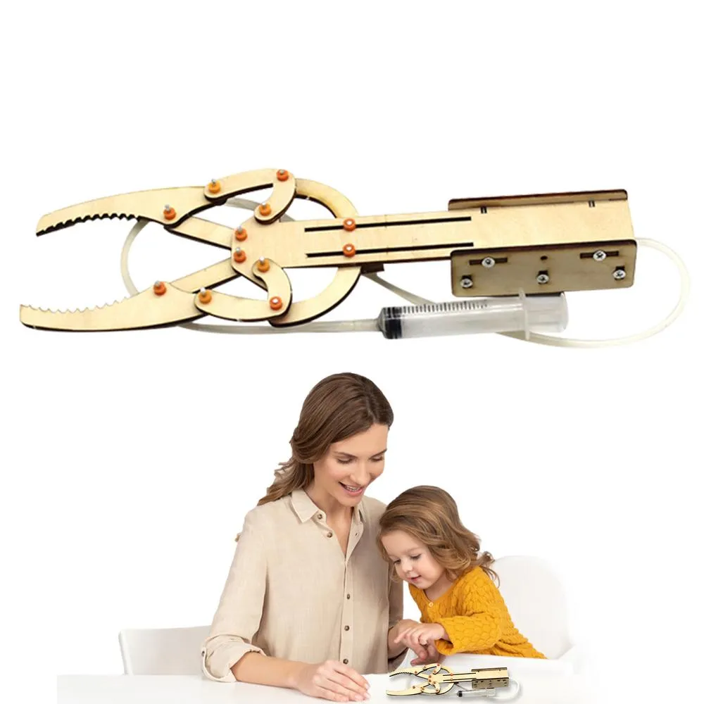 Hydraulic Robot Arm Kit Wooden STEM Building Kit With 3d Wooden ...