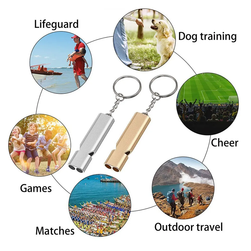 DHgate.com:Aluminum SOS Whistle Keychain: Safety Signal for Hiking ...
