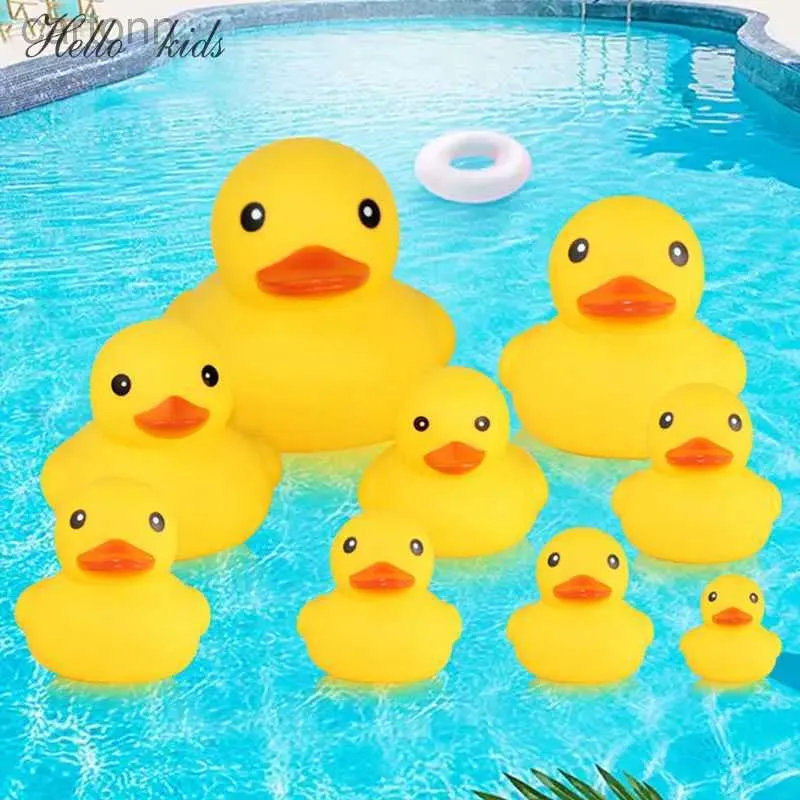 Bath Toys: Cute Duck with Squeeze Sound, Soft Rubber Float Ducks, Play ...