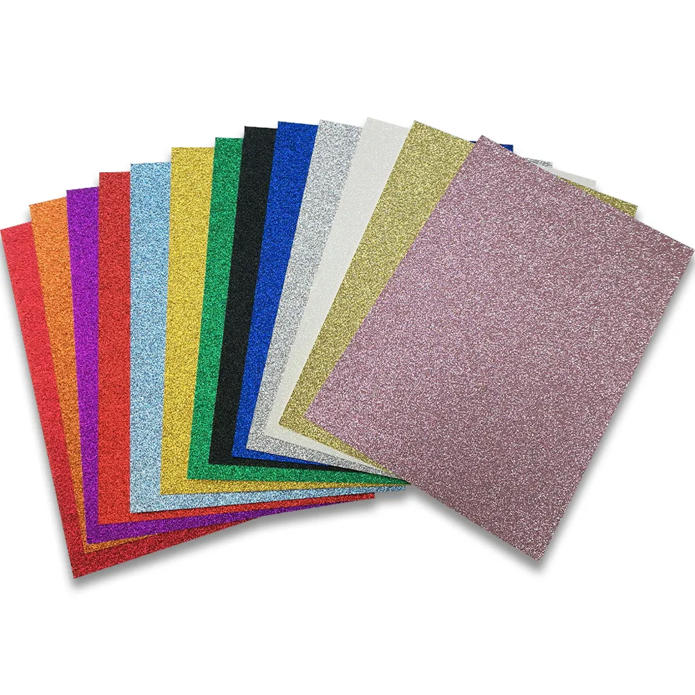 13-Sheet Pack Multi-Color 320gsm A4 Size Glitter Cardstock Holographic ...