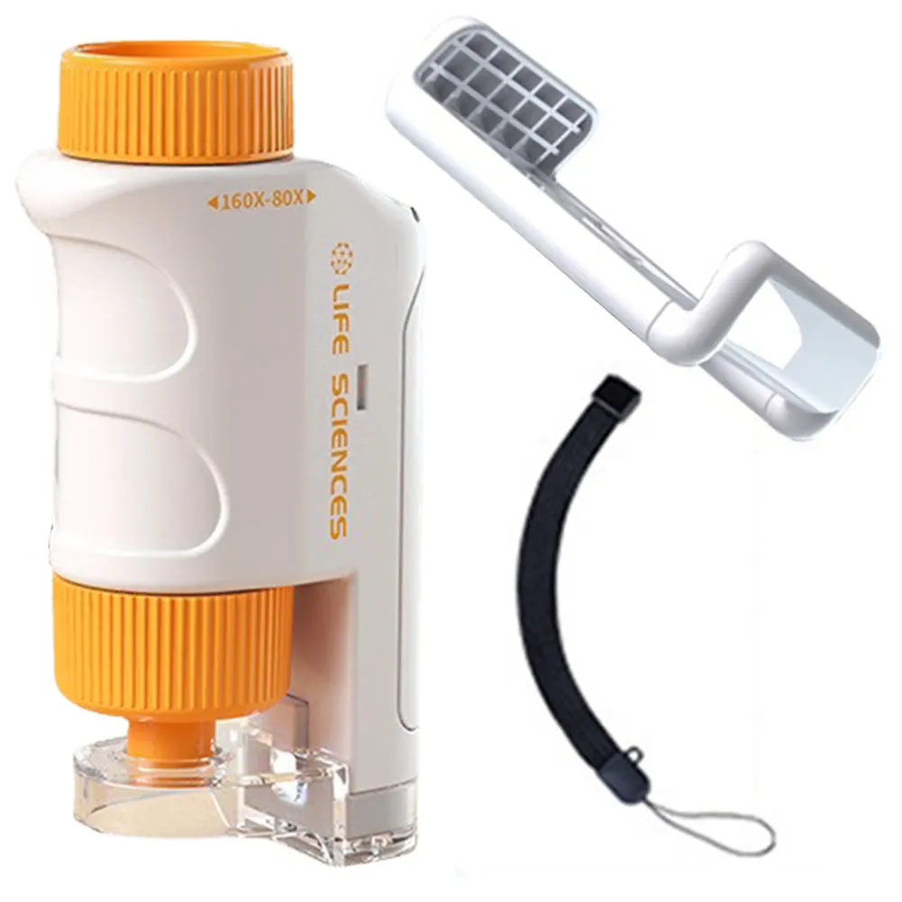 60-120X Kids Microscope Kit, Portable Mini Science Lab, Educational ...