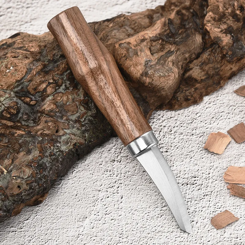 DHgate.com:Chromium Vanadium Steel Walnut Carving Knife Sharp Round ...