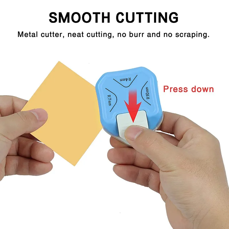 3-in-1 Corner Rounder Punch Set - 4mm, 7mm", and 10mm Hole Punches with ...