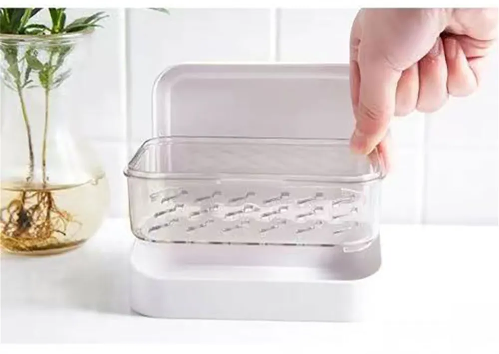 Bathroom Soap Dish With Lid Plastic Leak-Proof Soap Box for Travel and ...