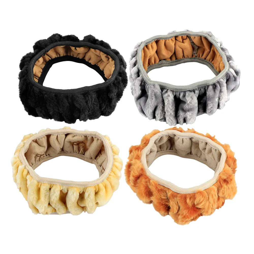 DHgate.com:Ultra Soft 38CM High-density Plush Car Steering Wheel Cover ...