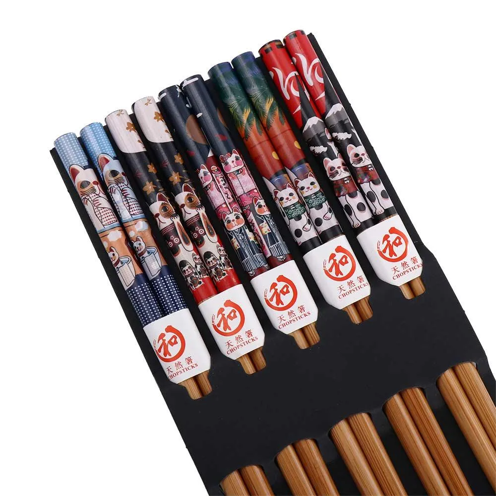 Reusable Natural N1N Japanese Style Rice Gift Chopsticks, Kitchen ...
