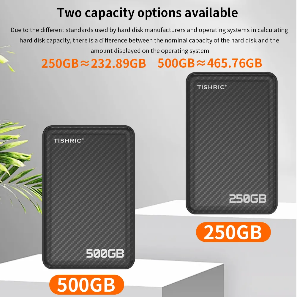DHgate.com:TISHRIC 250GB/500GB Portable SSD, High-Speed USB 3.0 ...