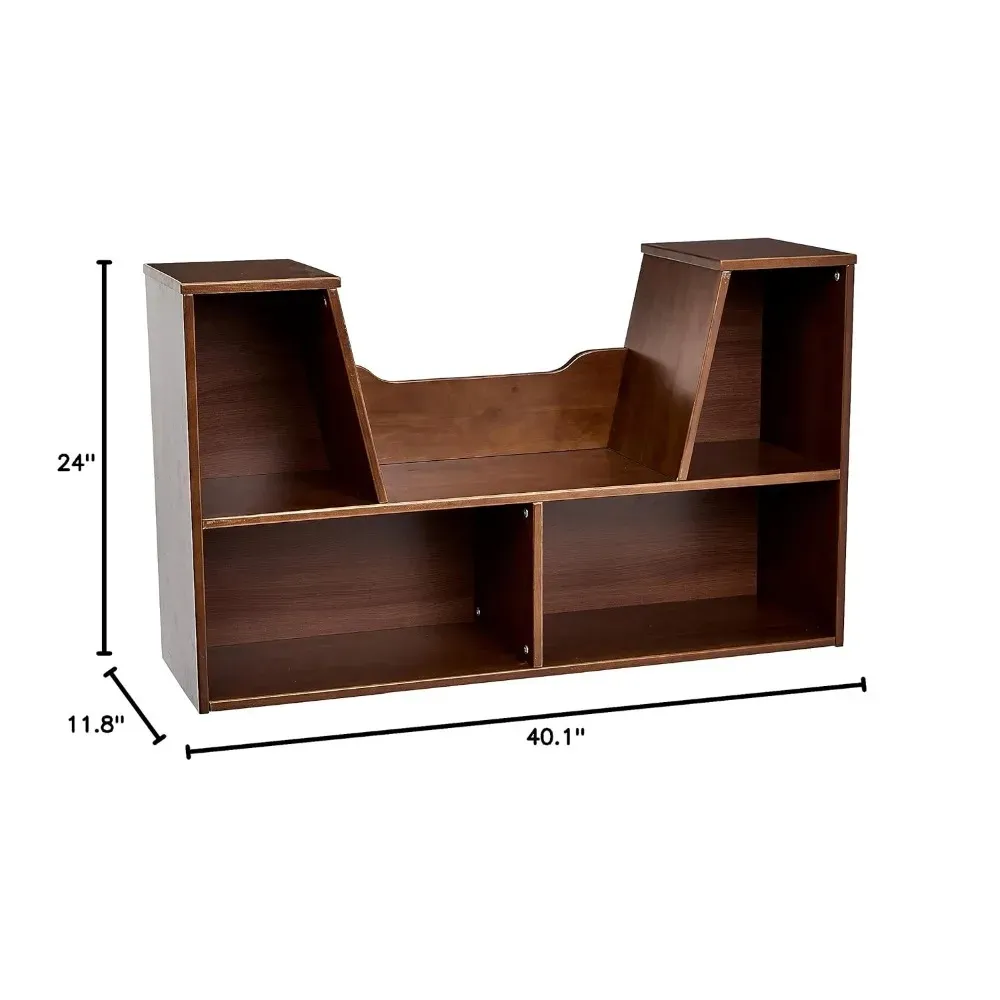 DHgate.com:Espresso Kids Bookcase with Reading Nook and 6 Storage ...