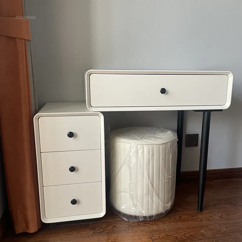 Minimalist Vanity Desk with Mirror Bedside Storage Cupboard and Drawers Bedroom Furniture