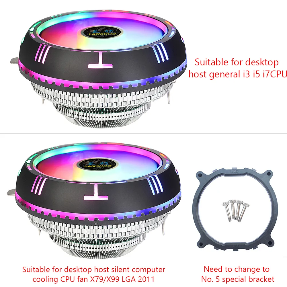 Low Profile computer cooler with 90mm RGB Fan for AMD...