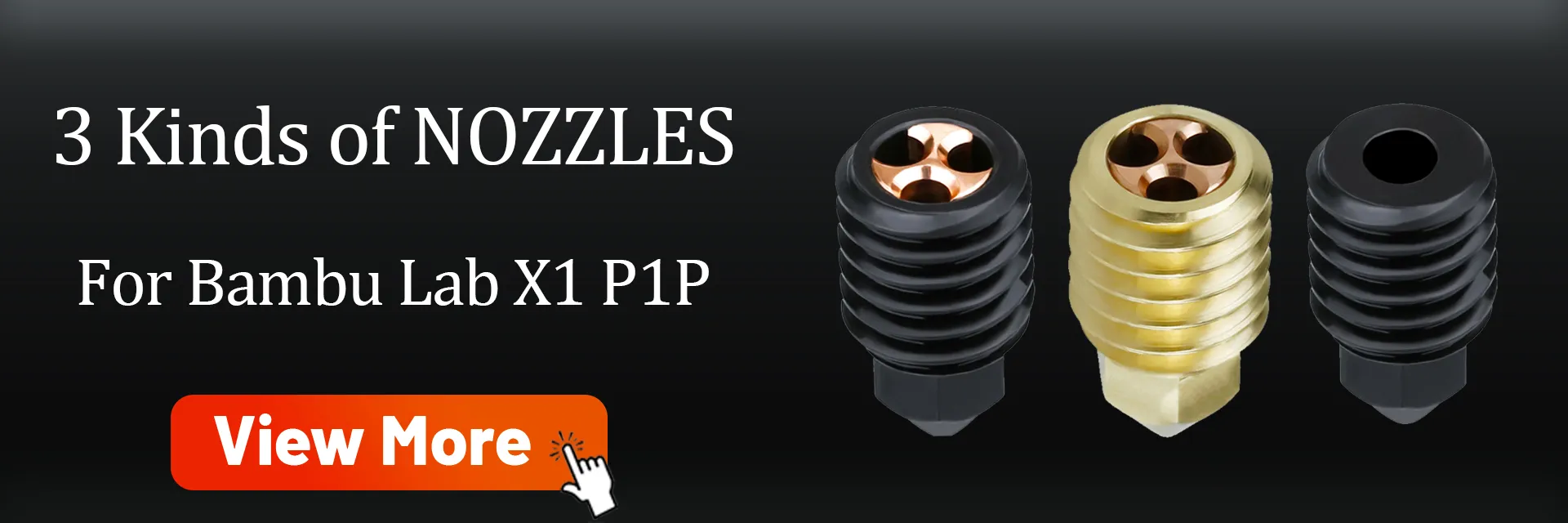 Bambu Lab X1C Hotend P1P CHT Hardened Steel Nozzle 500°C, Plated Copper ...