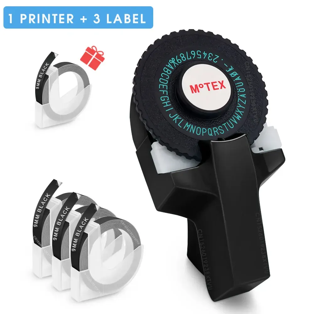 Motex E101 Manual Embossing Label Printer for 9mm Adhesive Tape ...