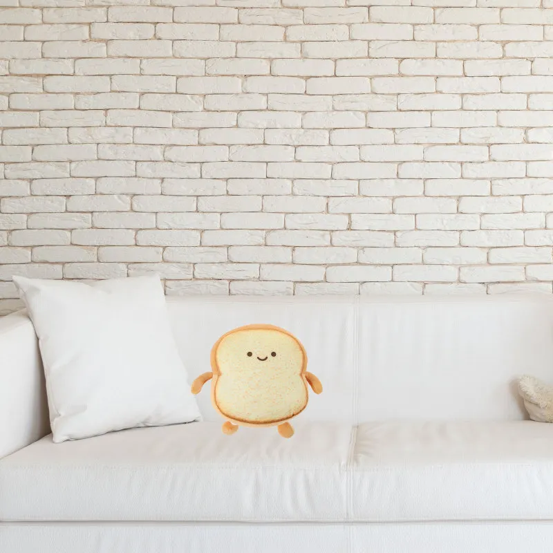 Funny Toast Shape Plush Pillow Household Decorative Plush Toy 12 in ...