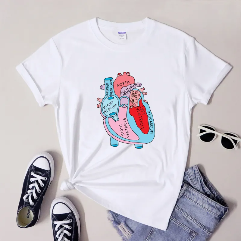 Heart Anatomy T-Shirt: Stylish Sassy Gift for CVICU Nurses - Cath Lab ...