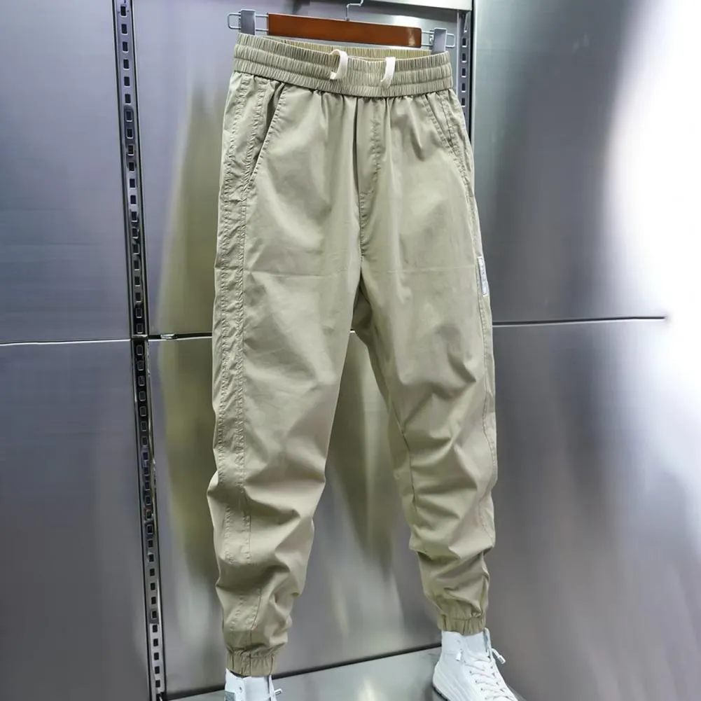 Mid-rise Drawstring Harem Pants for Men: Soft & Breathable Elastic ...