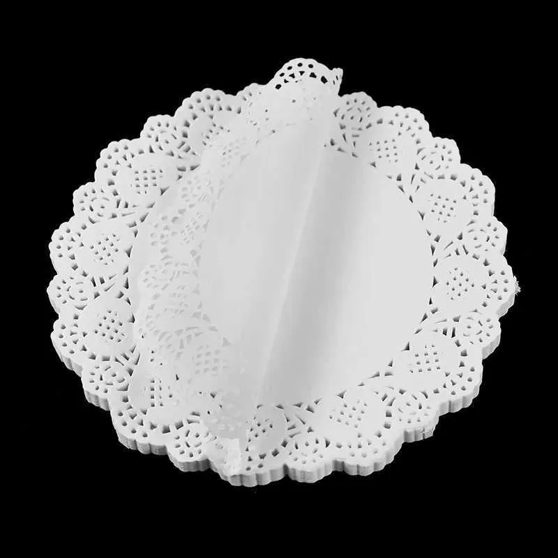 100-Piece Round Paper Lace Doilies: Elegant Cake Placemats, Craft ...