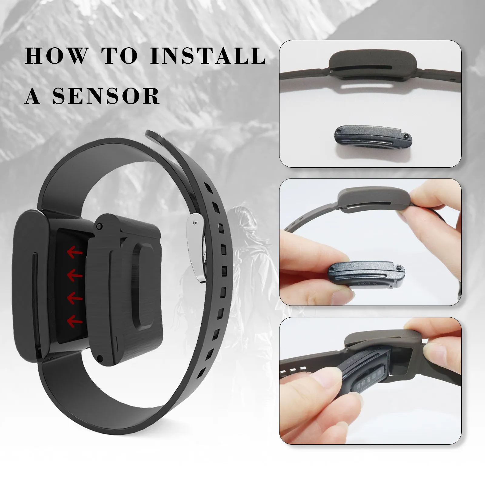FITCENT Adjustable Soft Silicone Replacement Strap for Whoop 4.0 and ...