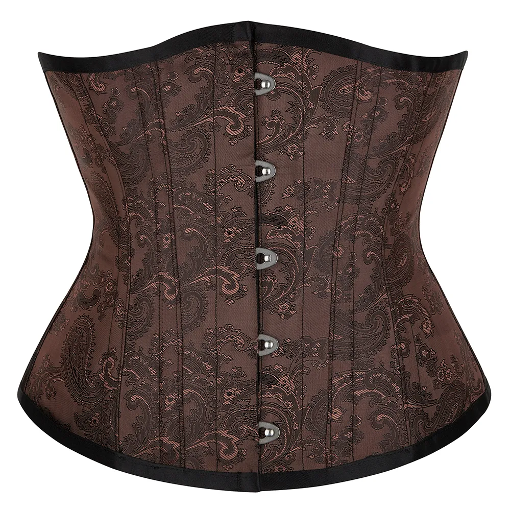 DHgate.com:Brown Vintage Style Steampunk PU Leather Underbust Corset ...