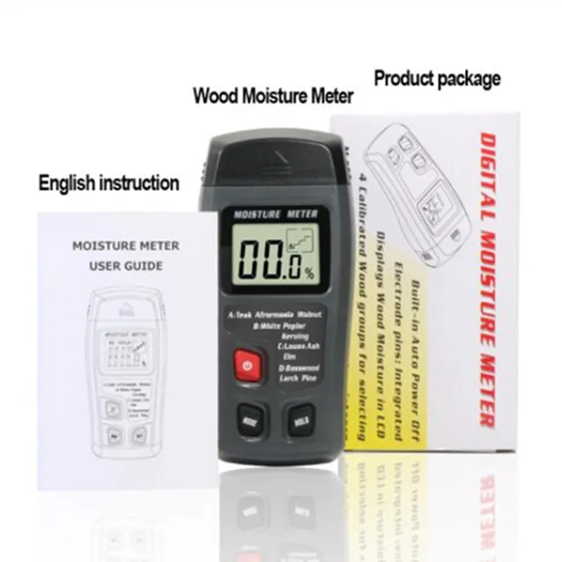 MT10 Wood Moisture Meter - Accurate Timber Damp Detector with Two Pins ...