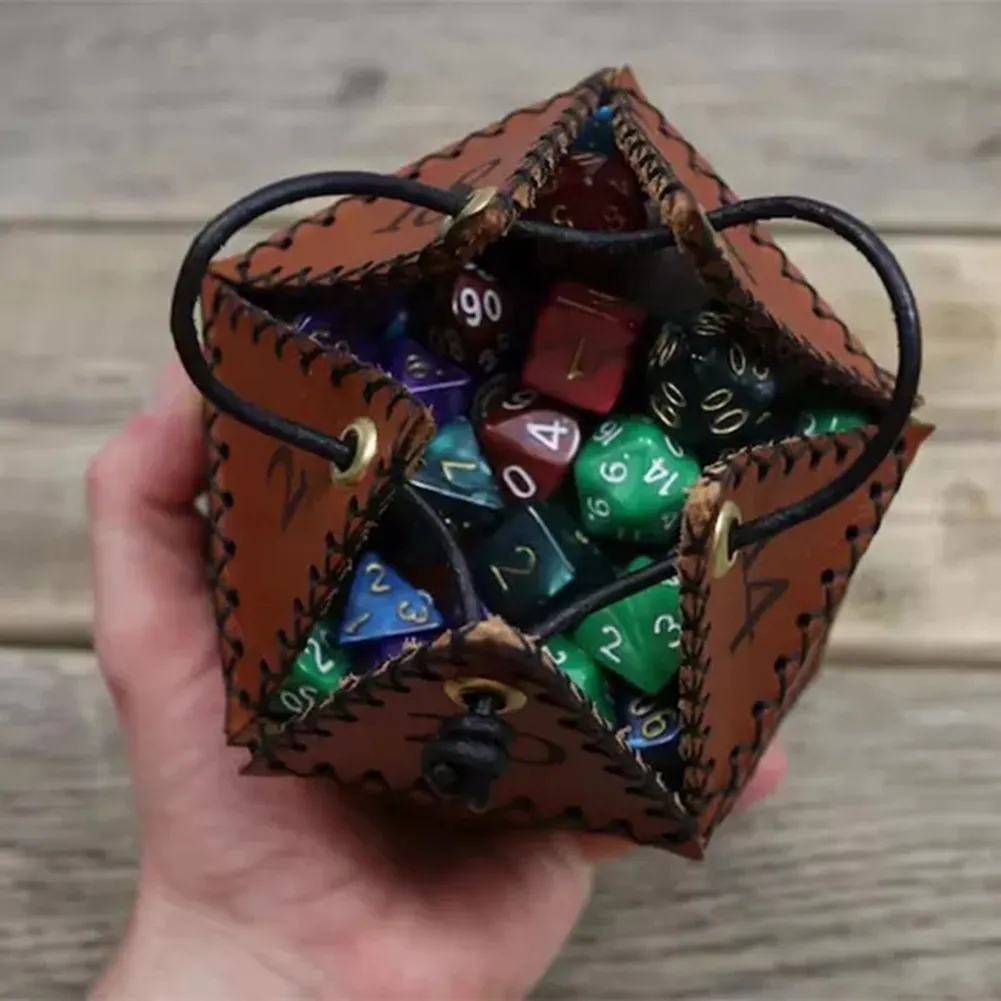 DHgate.com:Premium PU Leather Dice Bags with Drawstring - Reusable ...