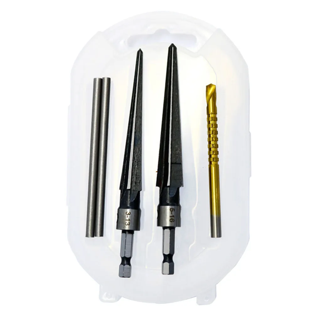 Taper Reamer Kit with Drill Bit, Deburring Handheld Reamer, and Chamfer ...