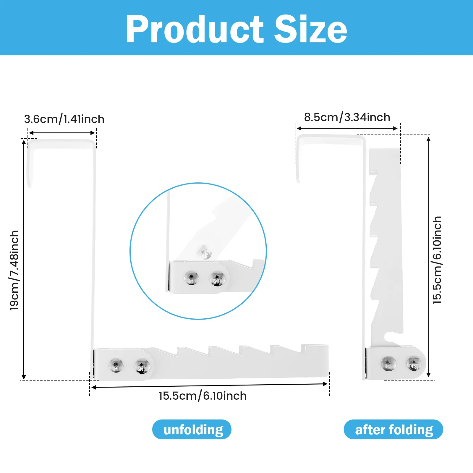 DHgate.com:2Pcs Over Door Hook Hangers with 5 Hooks Folding Over Door ...