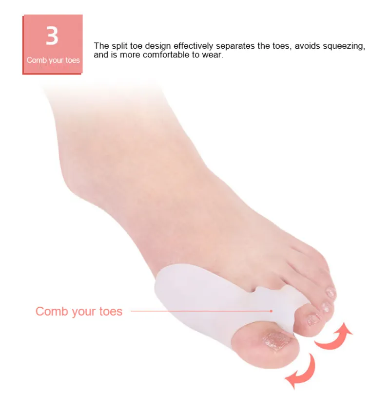 Toe Corrector Silicone Toe Alignment Tool Relieves Pain and Improves ...