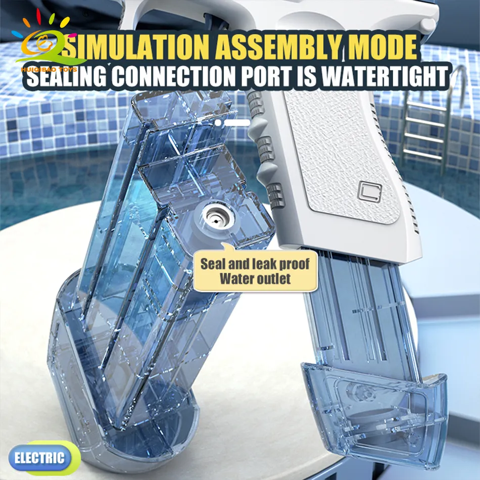 HUIQIBAO M1911 Electric Glock water blasters Gun - Large-Capacity ...