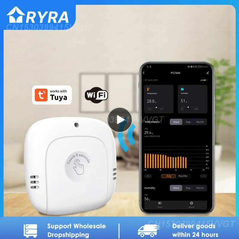 DHgate.com:CORUI Smart Indoor Thermometer Hygrometer, Wi-Fi Temperature ...