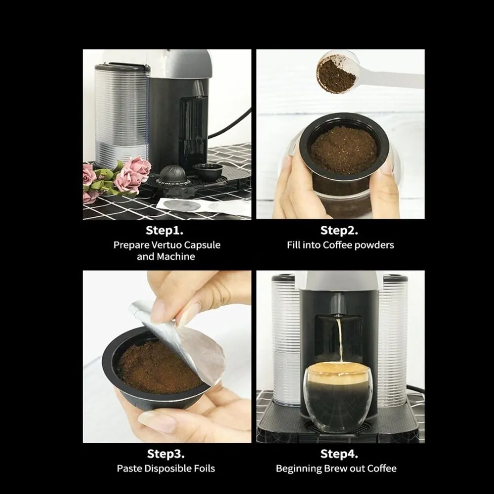 62MM Aluminum Foils Lids Disposible Nespresso Vertuo Coffee Capsule ...