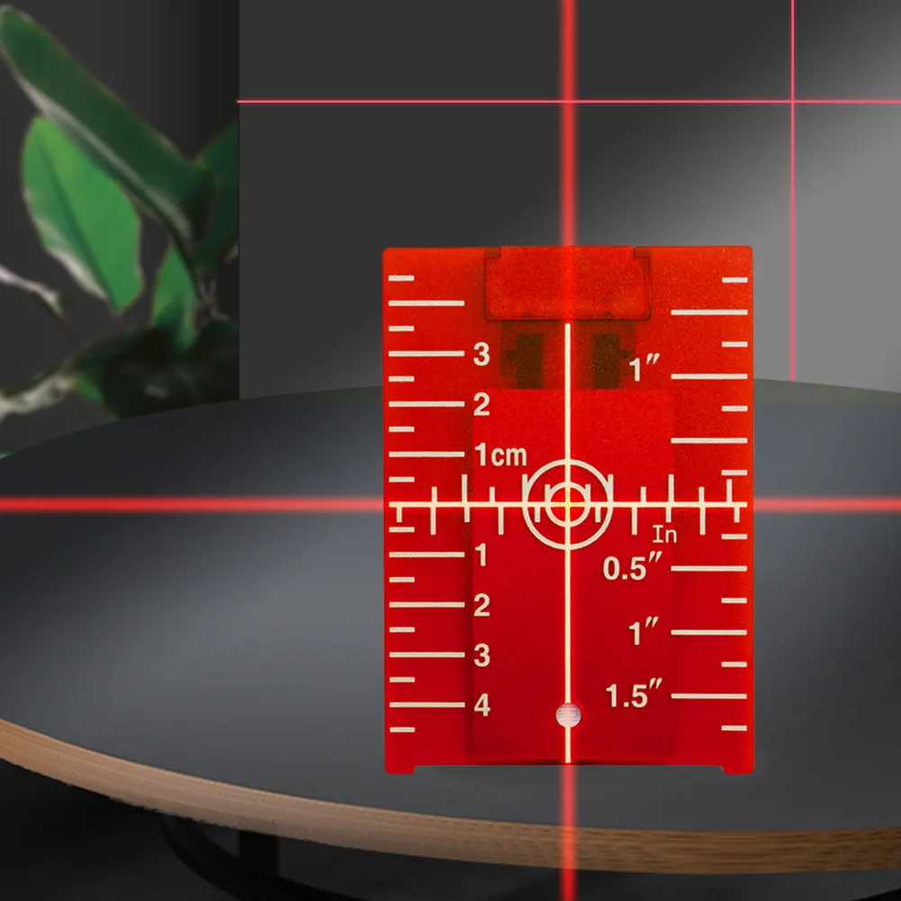 Red & Green Laser Level Target Card, Laser Level Accessories Distance ...